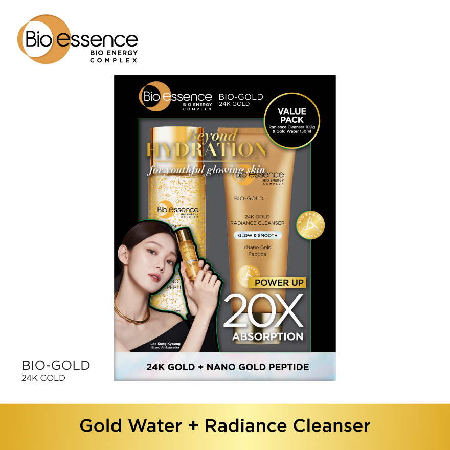 [Value Pack] Bio-essence Bio-Gold 24K Gold Radiance Cleanser 100g + Bio ...