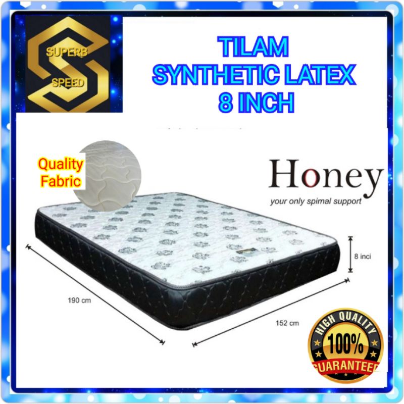 HONEY 8" TILAM LATEX HIGH QUALITY FOAM MATTRESS QUEEN SIZES | Shopee ...