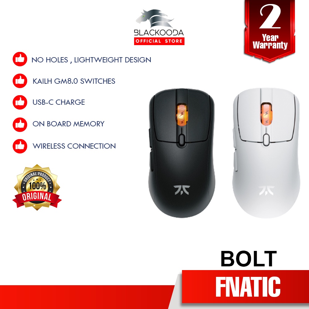 Fnatic Gear Bolt Wireless Gaming Mouse Lightweight Design Esports Grade ...