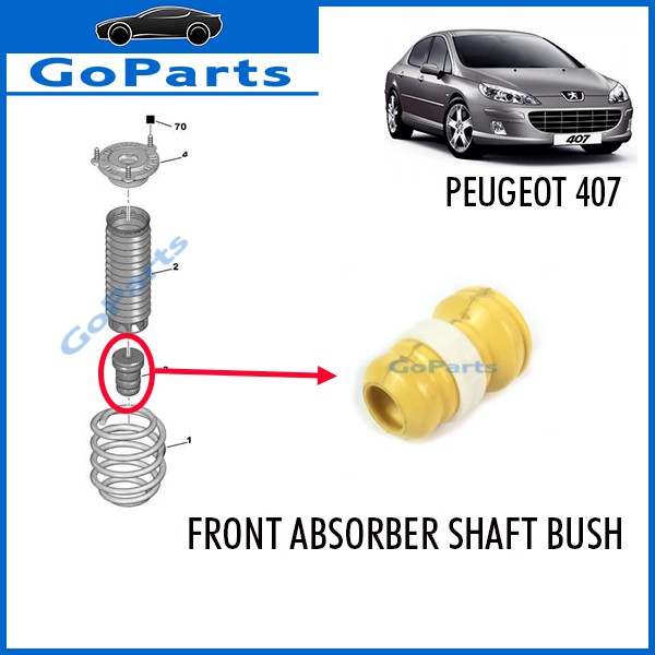 (1pc) 5033-86 Front Absorber Shaft Bush Stopper Peugeot 407 | Shopee ...