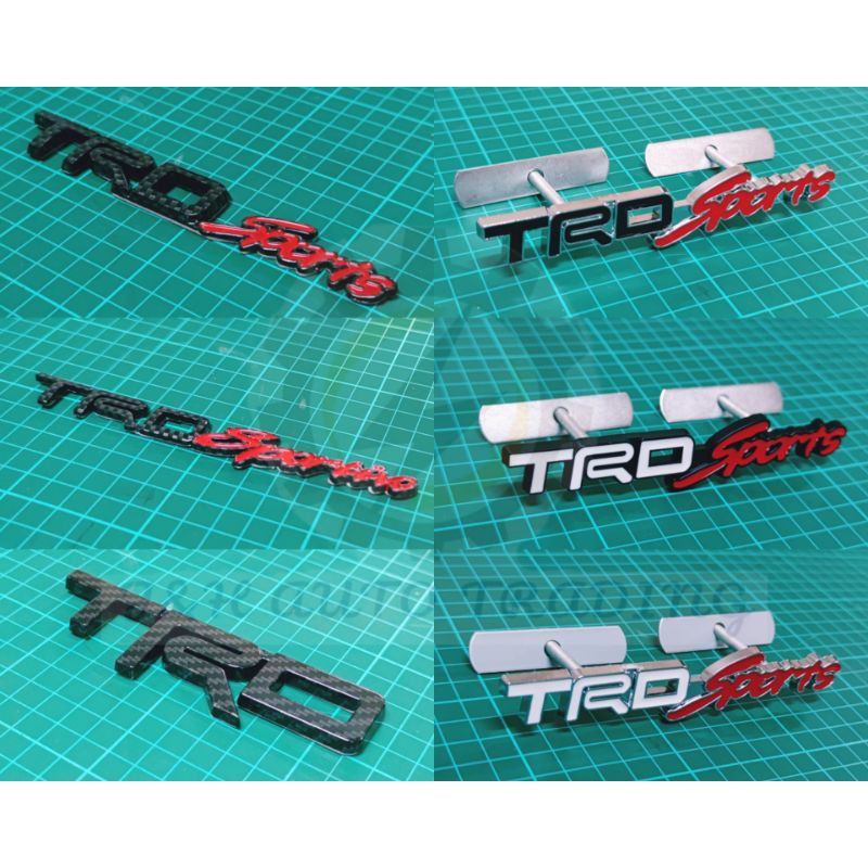 TOYOTA TRD SPORT/SPORTIVE CARBON LOGO,EMBLEM,BADGE WITH GRILLE FOR VIOS ...