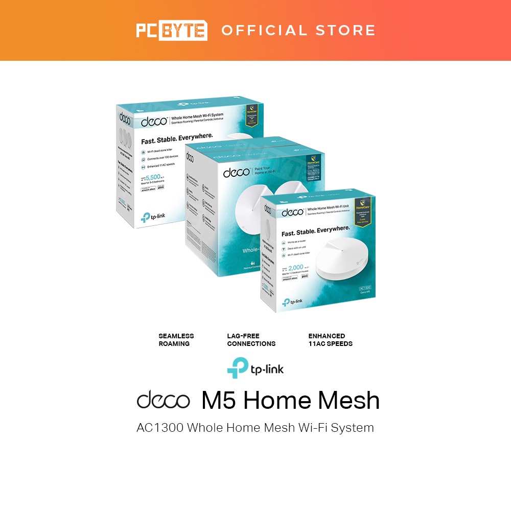 TP-Link Deco M5 AC1300 Whole Home Mesh Wi-Fi System (1 Pack/2 Pack/3 ...
