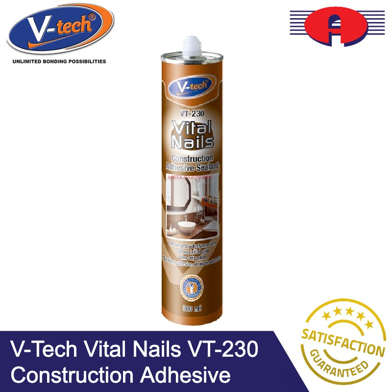 V-TECH VITAL NAILS VT-230 CONSTRUCTION ADHESIVE SEALANTS VT230 SEALANT 300GMS 300G | Shopee Malaysia