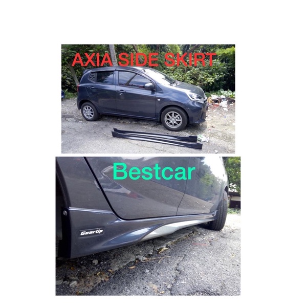 AXIA 2014.2022’ SIDE SKIRT GEAR UP PU/2pcs SET NO PAINT | Shopee Malaysia