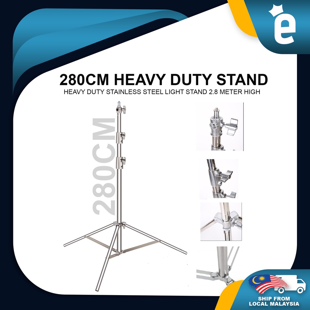 Foto 280cm Heavy Duty Stainless Steel Light Stand 2.8 meter High ...