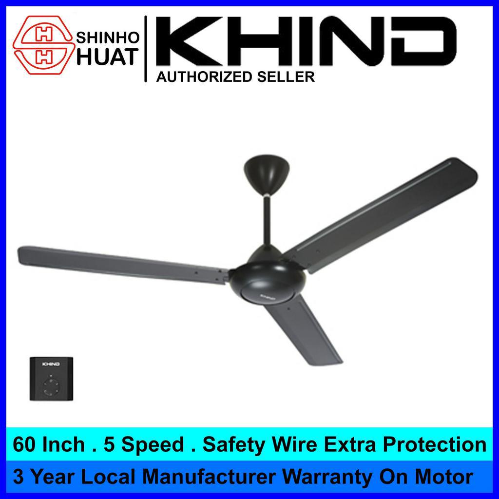 Khind CF613 Ceiling Fan 60Inch ( Black ) | Shopee Malaysia