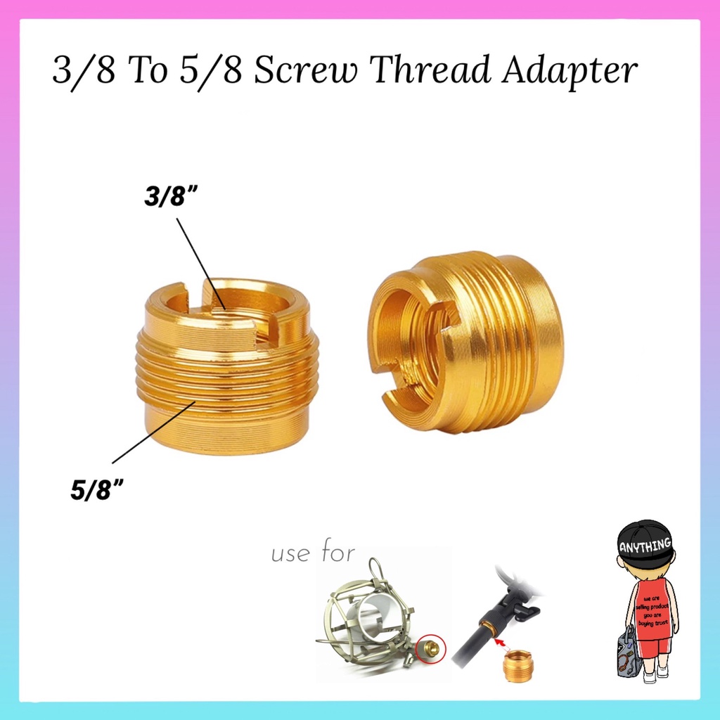 Microphone Screw Adapter Thread Screw 3/8 to 5/8 Screw Adapter ...