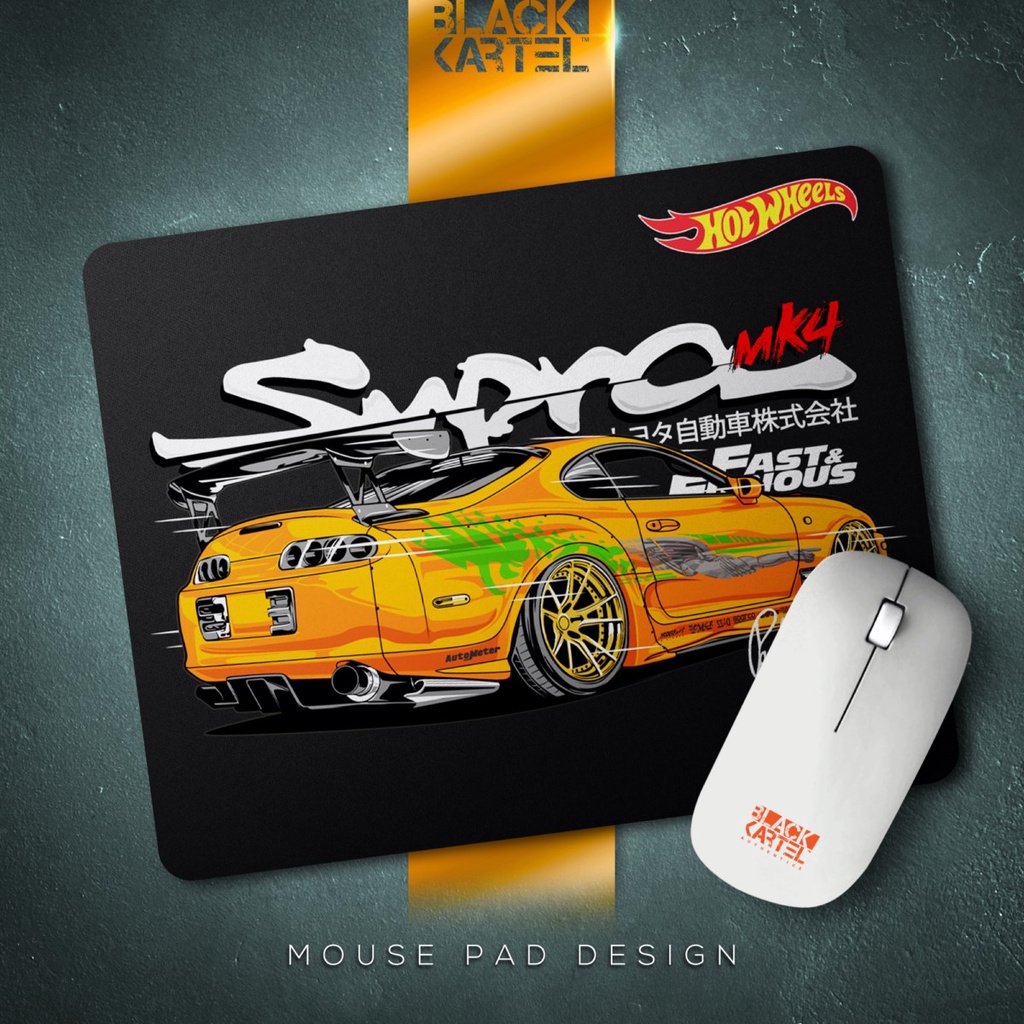 Ready Stock! [ GAMING MOUSE PAD - HOTWHEELS CAR DESIGN - TOYOTA SUPRA ...