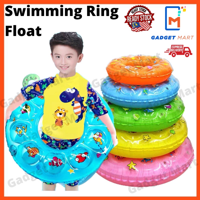 Colorful Swimming Ring Inflatable Cartoon Water Pool Party Toys ...
