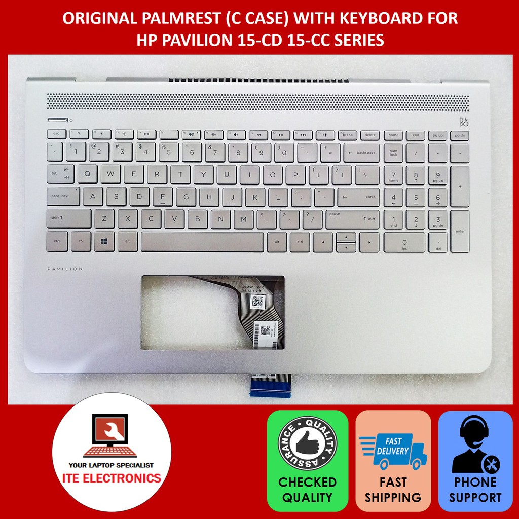 ORIGINAL HP PAVILION 15-CD 15-CC SERIES PALMREST C CASE WITH KEYBOARD ...