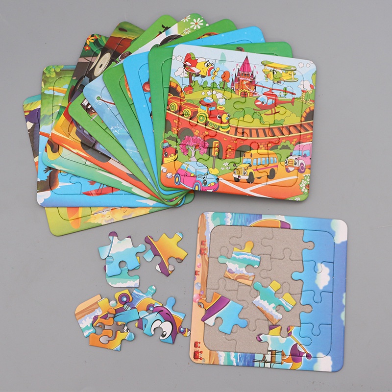 16Pcs Cartoon Kids Puzzle Children Jigsaw Toys Birthday Gift | Shopee ...