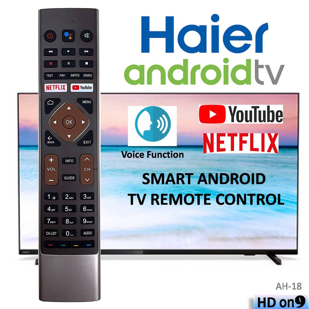 HAIER Android YouTube Netflix Prime Video Smart TV Remote Control ...