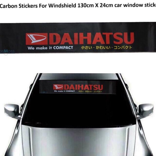 (CARBON) DAIHATSU Logo CARBON Front Windscreen Windshield Window ...