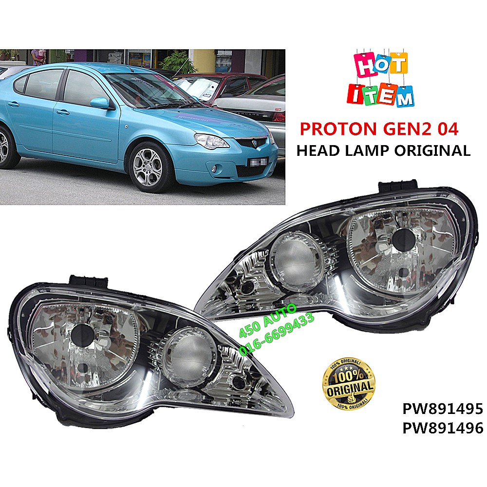 PROTON GEN2 04 PERSONA HEAD LAMP LIGHT LAMPU ORIGINAL | Shopee Malaysia