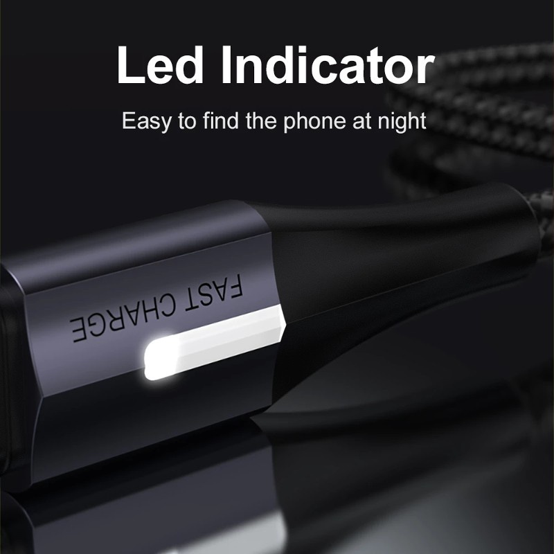 100W USB Type C Turbo Charge Cable PD QC 3.0 With LED 5A 480Mbps Data ...