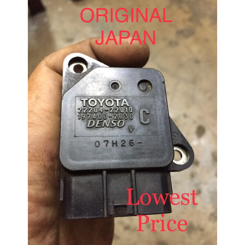 🔥ORIGINAL JAPAN🔥 Air Flow Sensor Toyota Mass Air Flow MAF 22204-22010 ...