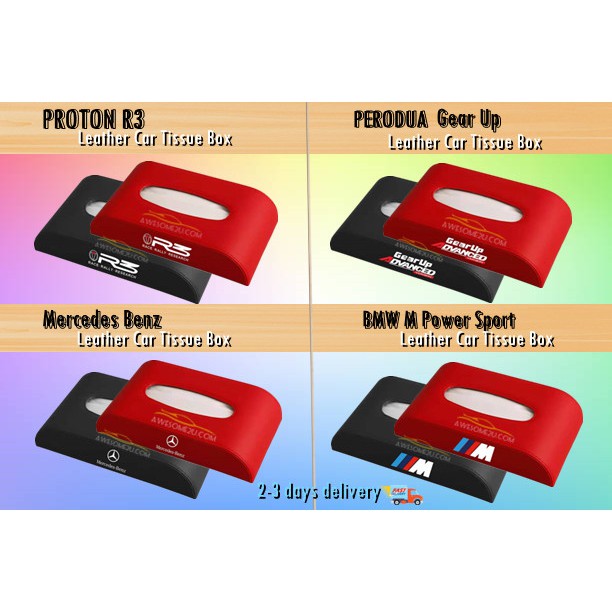 Awesome2u Proton Perodua R3 Gear Up Mercedes BMW PU Leather Car Tissue ...
