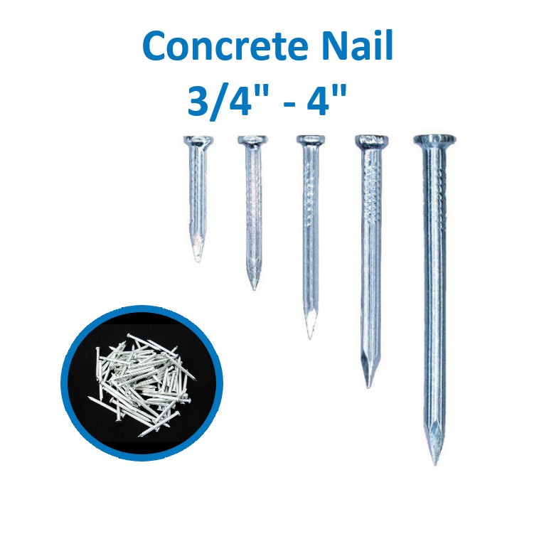 [3/4" - 4"] Concrete Nail / Wall Nail / Paku Simen / Paku Dinding ...