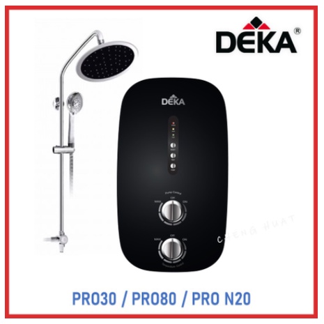 DEKA WATER HEATER BLACK SERIES WITH HAND / RAIN SHOWER AC PUMP / DC ...