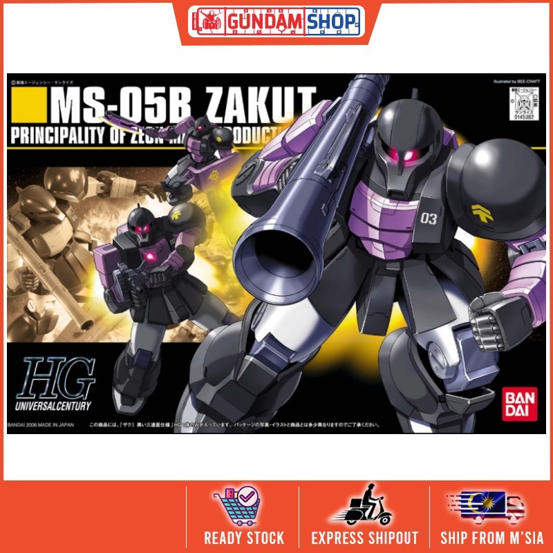 Bandai [068] HG 1/144 MS-05 Zaku I The Black Tri-Star Tri Stars | Shopee Malaysia