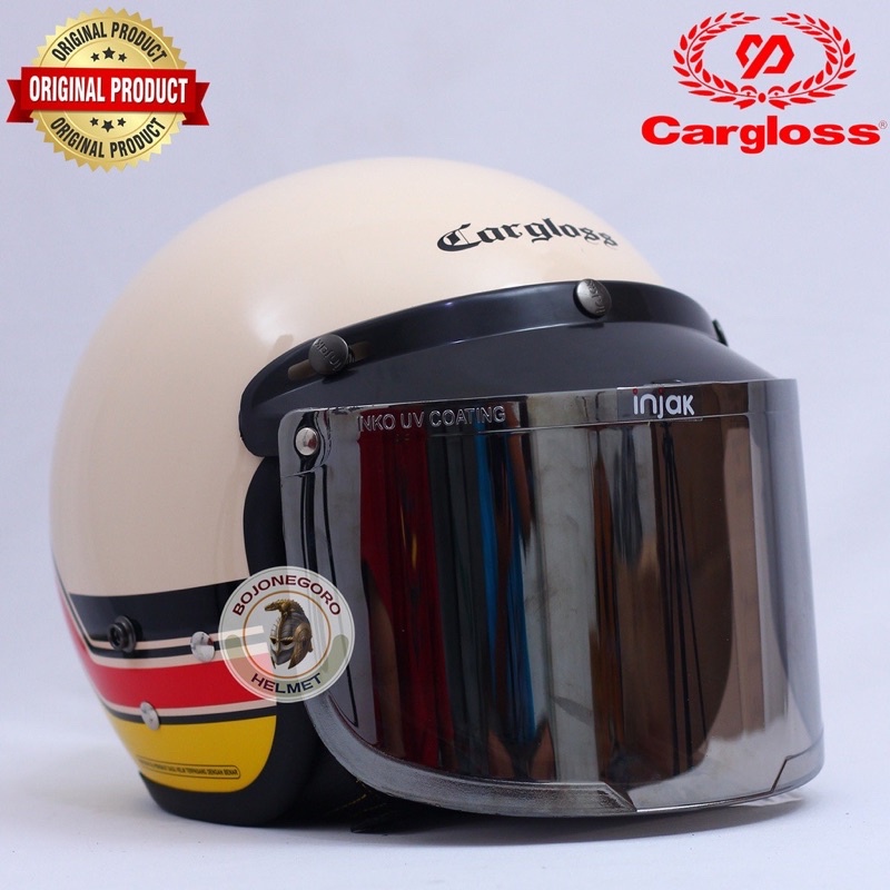Cargloss Helmet cfm VINTAG CREAM HELMET Retro Half Face Helmet Original ...