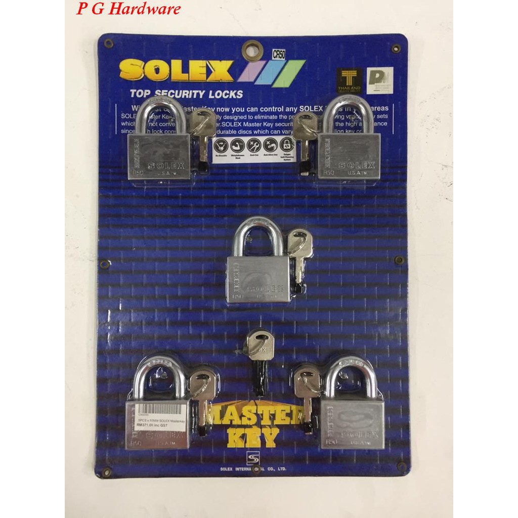 SOLEX Master Key Pad Lock @50mm | Shopee Malaysia