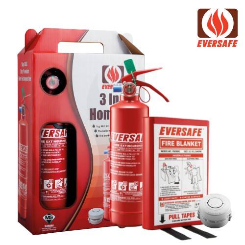 [HQ] EVERSAFE 3-in-1 Fire Home Kit (EVERSAFE Kit Kebakaran Rumah 3-dalam-1) | Shopee Malaysia