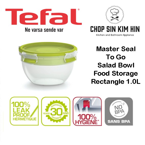 Tefal Master Seal To Go Salad Bowl Food Container Food Storage - Round ...