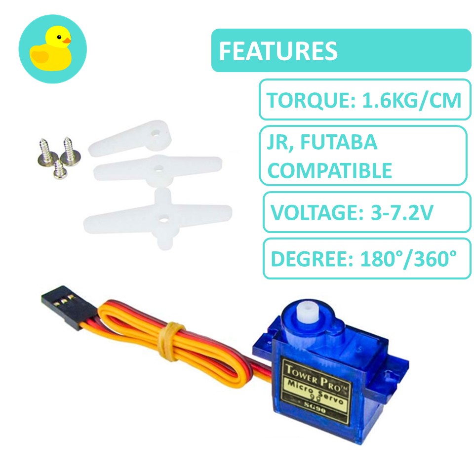 SG90 Micro Servo Motor 180 / 360 degree | Shopee Malaysia