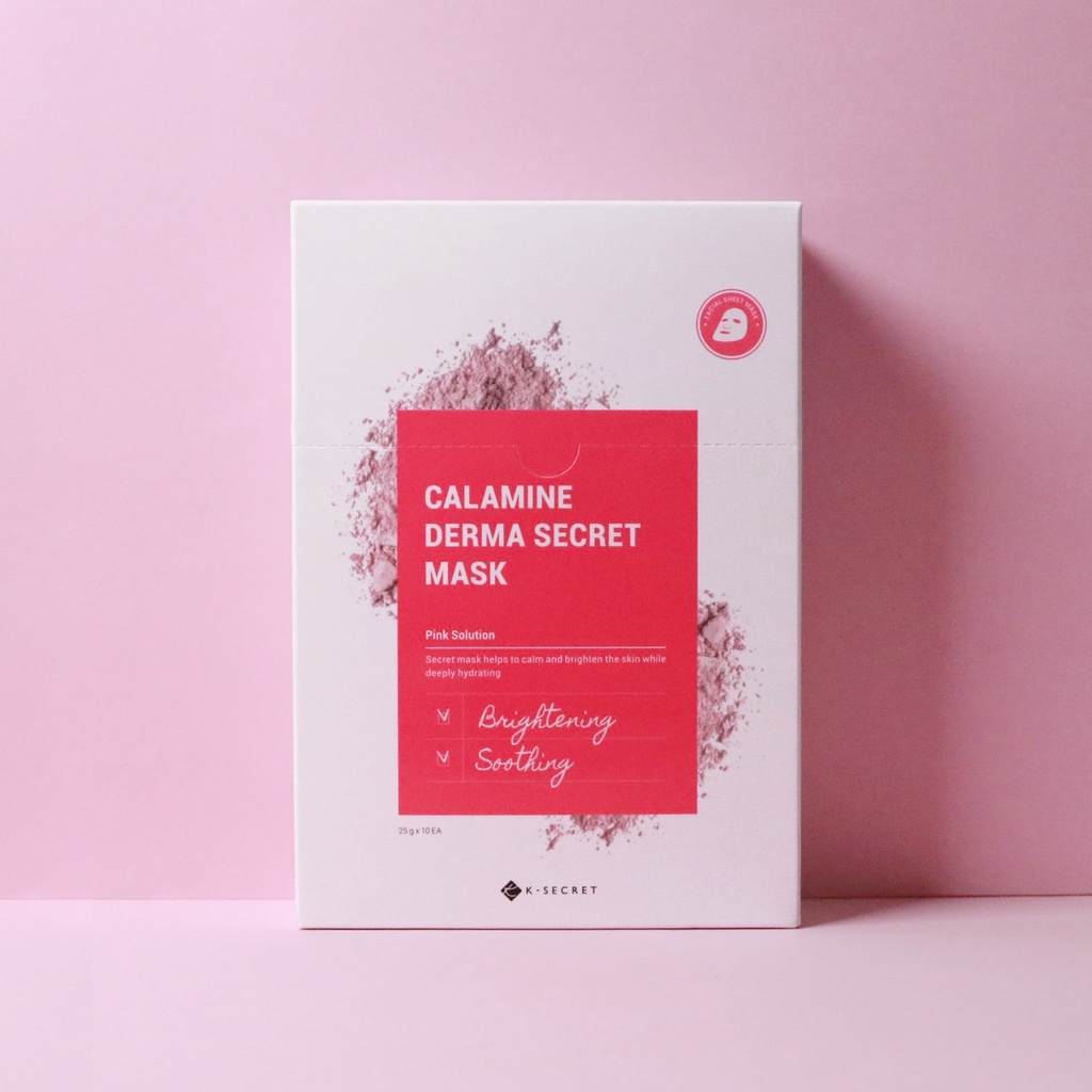 [KSECRET] Calamine Derma Secret Mask (10 sheets), 1sheet = 25g/0.88oz ...