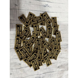 Name tag sekolah bersulam/tanda nama rumi dan jawi,mini nametag/label ...