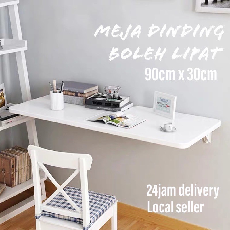 Foldable Table with Bracket Floating Table / Meja Lekat Dinding / Meja ...