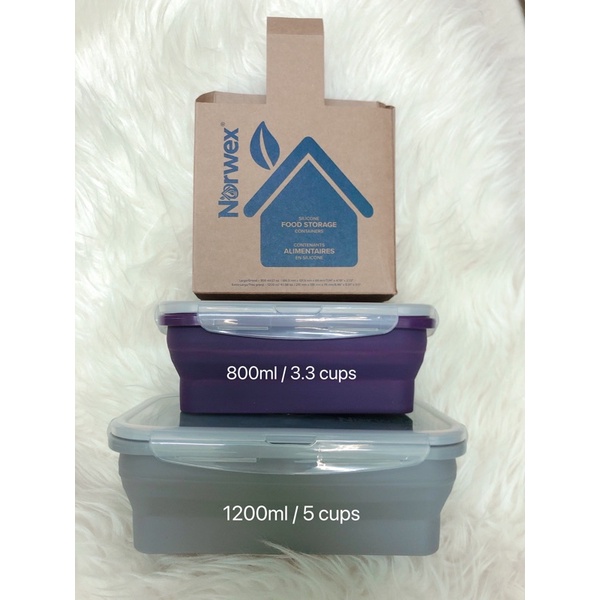 Norwex Silicone Food Storage Container (Pack of 2)free Upp detergent ...