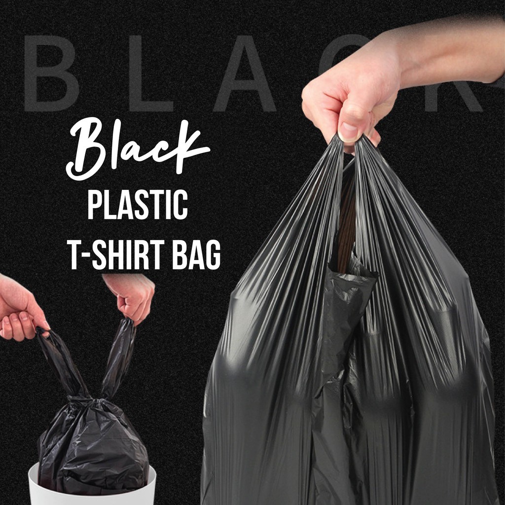 Singlet Plastic Bag Black / Plastik Bag Hitam Tebal / Thick Plastic Bag ...