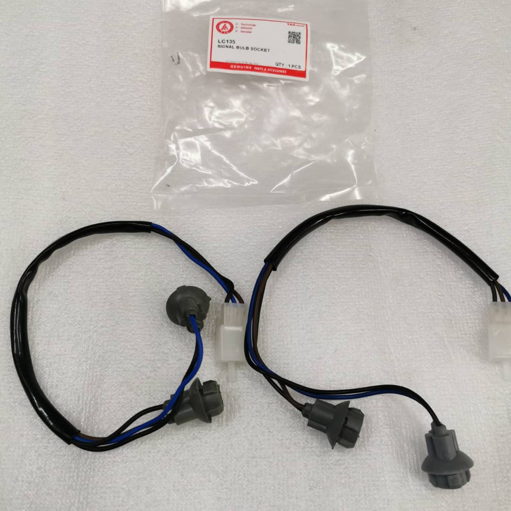 1 set YAMAHA LC135 V1 V2 FRONT SIGNAL SOCKET WIRING SIGNAL LAMP LIGHT SOKET SIRE WAYAR LAMPU ...