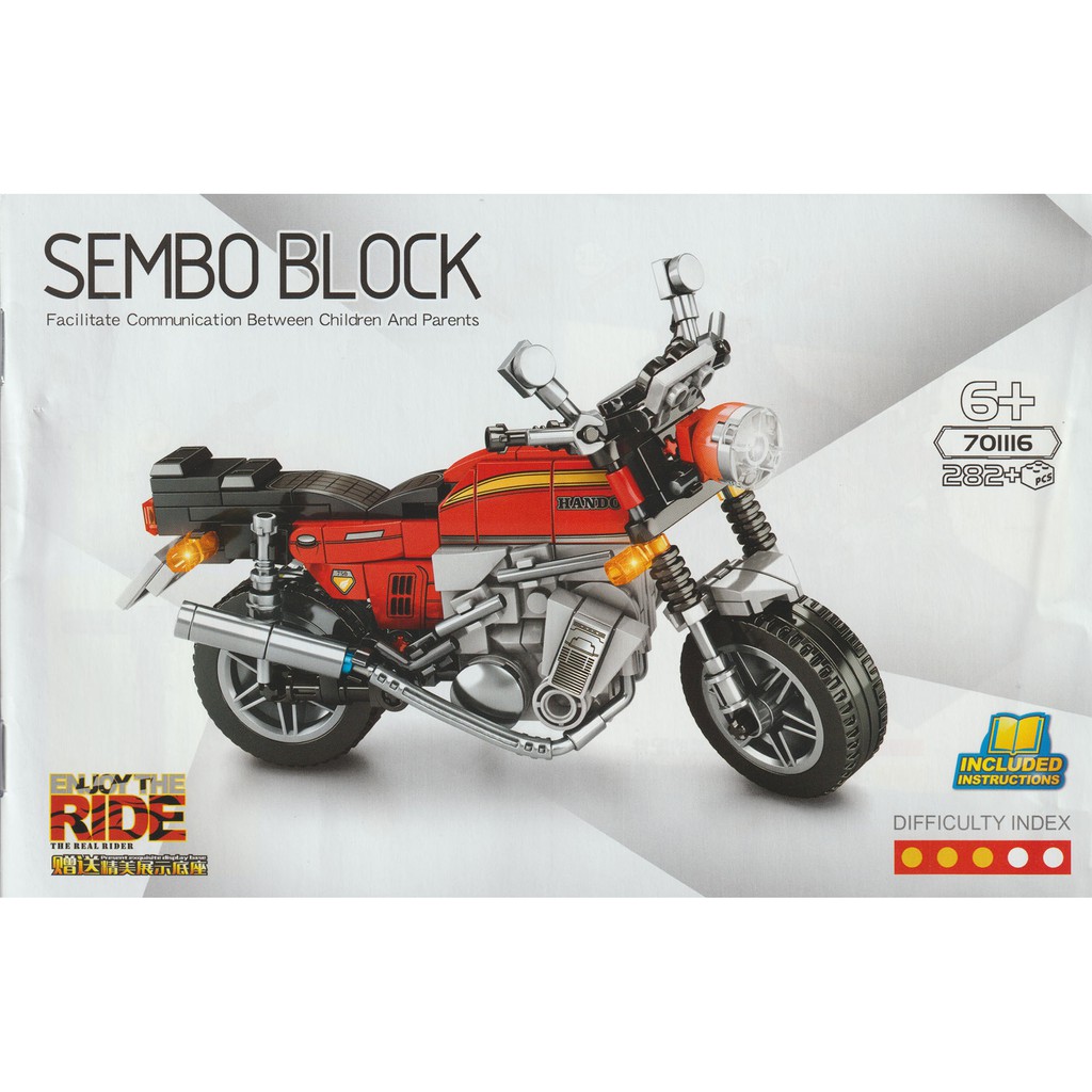 701116 SEMBO BUILDING BLOCK HONDA CB750 MOTORCYCLE BIKE THE RIDE SERIES (LEGO COMPATIBLE ...