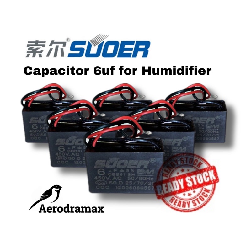 SUOER Capacitor 6uf for Swiftlet Farm House Humidifier | Shopee Malaysia