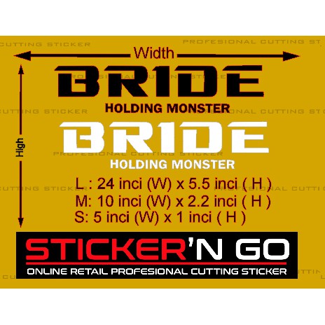 STICKER CUTTING CUSTOM BRIDE HOLDING MONSTER DESIGN | Shopee Malaysia