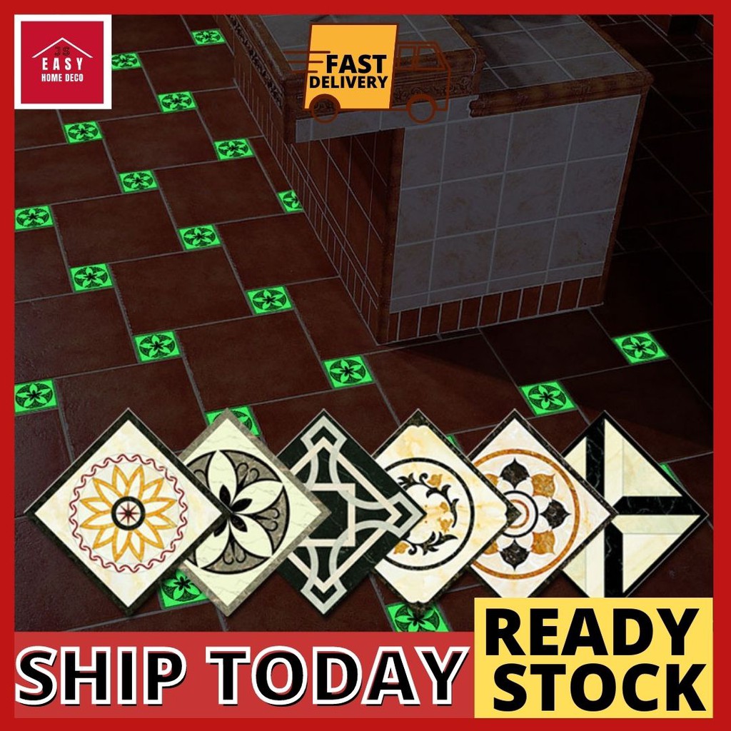 10Pcs Luminous PVC Ceramic Tile Stickers Waterproof Wear-resistant ...
