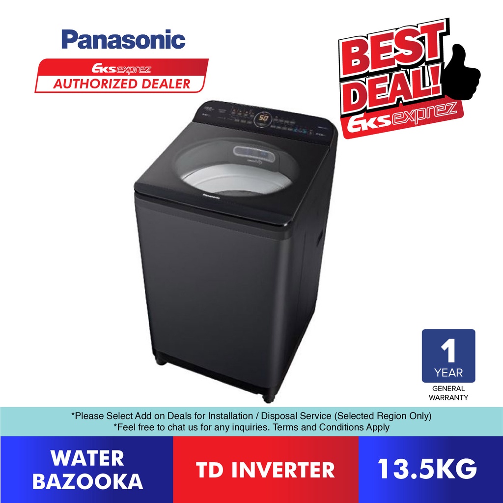 Panasonic Top Load Inverter Washing Machine (13.5kg) NA-FD13AR1BT ...