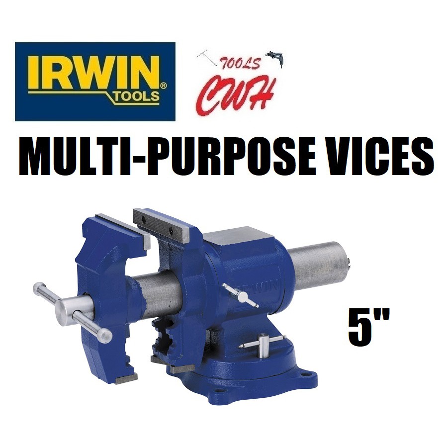 PRC / IRWIN 5" MULTI PURPOSE SWIVEL BASE BENCH VICES VICE VISE VISES CLAMP CENGKAP RECORD ...
