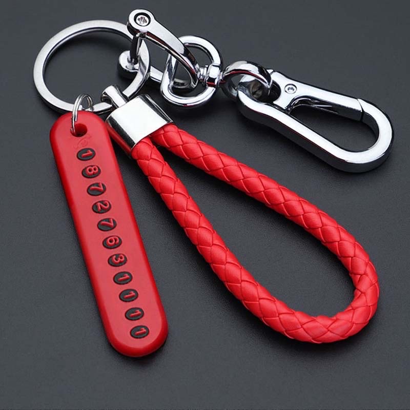 【Ready Stock】Car Keychain Anti-lost Phone Number Ornaments Diy Anti ...