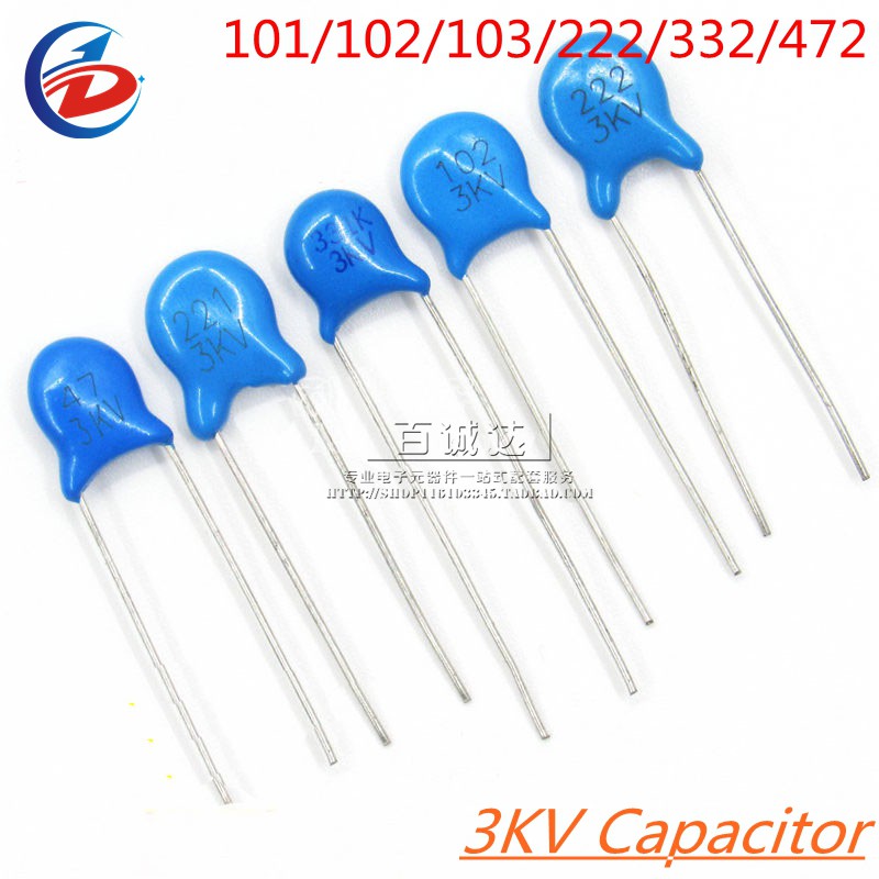 20PCS 3KV 101 102 103 222 332 472 high voltage ceramic capacitor ...