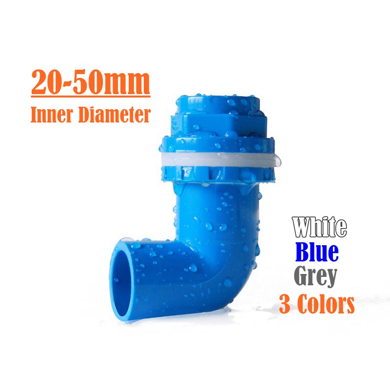 Water Inlet Connector of Fish Tank Aquarium PVC Overflow Socket 3 ...