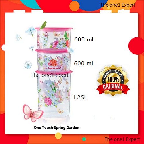 Tupperware spring garden one touch (3pcs) | Shopee Malaysia