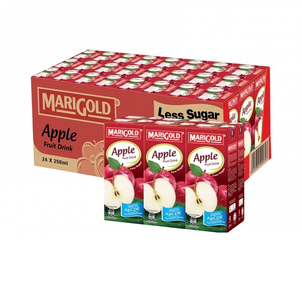 Marigold juice apple 4 x 6 x 250ml (less sugar) | Shopee Malaysia