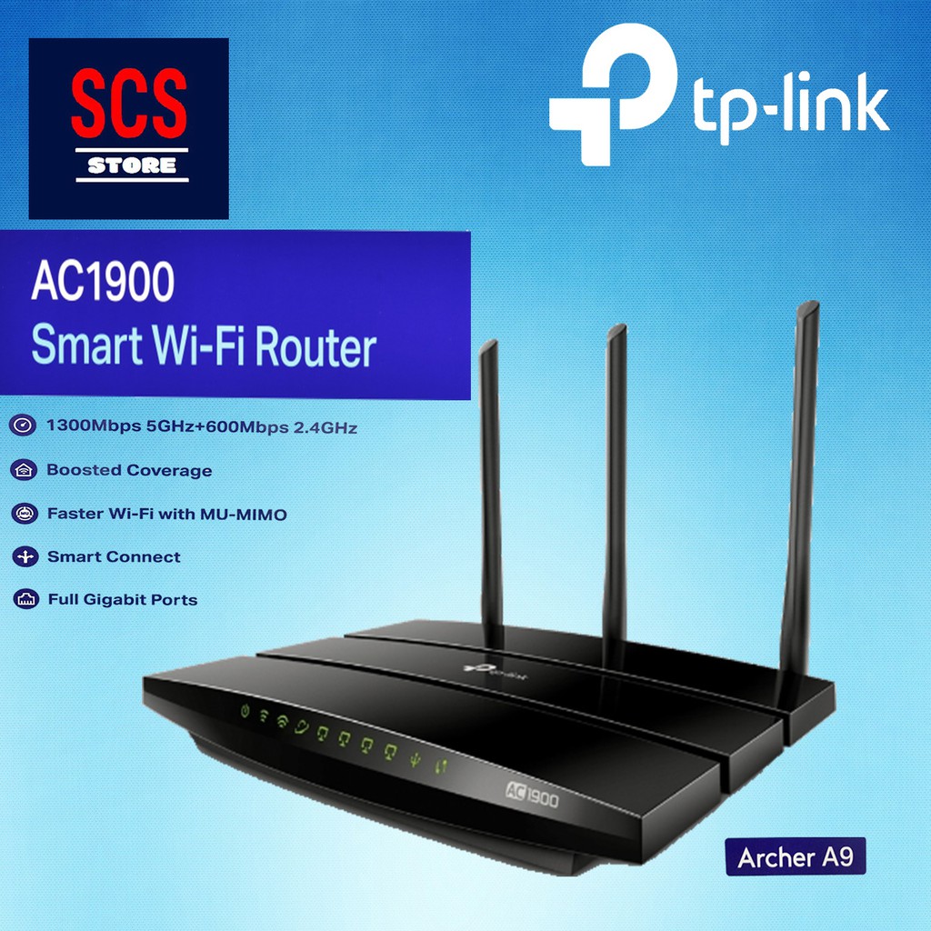 TP-Link Archer A9 AC1900 Wireless Router Dual Band Gigabit | Shopee ...