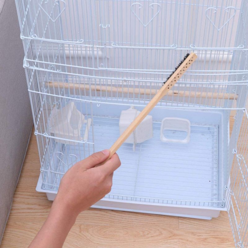 🔥Ready Stock🔥Bird Cage Cleaning Brush-Wooden Long Handle Parakeet Cage ...