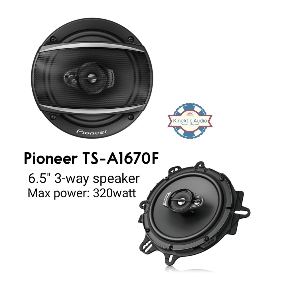 Pioneer TS-A1670F - 6.5'' 3-Way Coaxial System (320W) / Pioneer TS-A1677S - 6.5" 3-Way Speaker ...