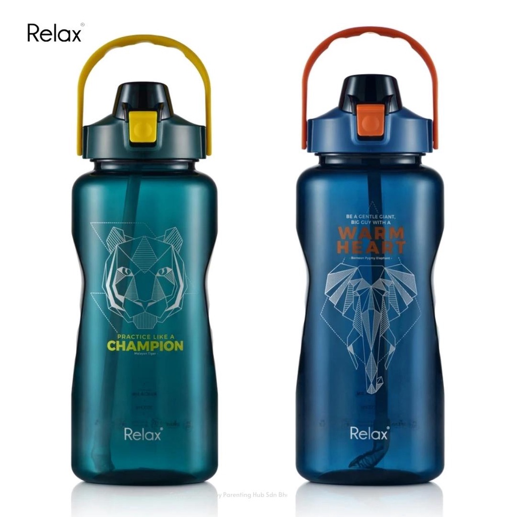 Relax Bottle With Straw 2000ml Tritan Water Bottle | Shopee Malaysia